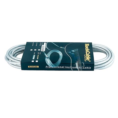 RockCable Instrument Cable – Straight, 6 m, Silver | Reverb UK