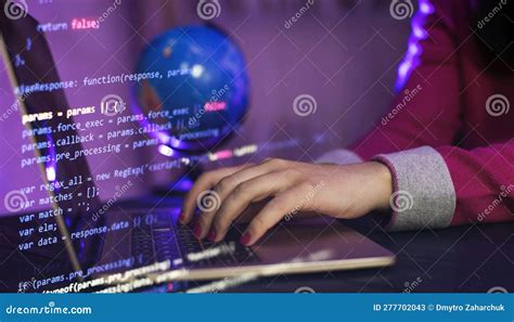 Programming Code On The Laptop Screen Notebook Closeup Stock Image Image Of Closeup Notebook