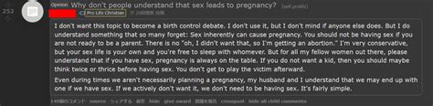 Forced Birther Thinks That Women Dont Understand That Sex Leads To Pregnancy How I Wish These
