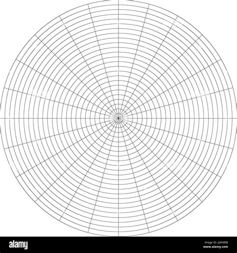 Polar Circular Grid Mesh Pie Chart Graph Element Stock Vector