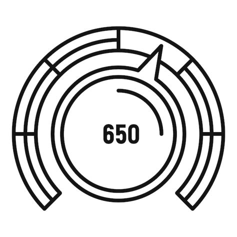 Premium Vector Measure Credit Score Icon Outline Measure Credit Score