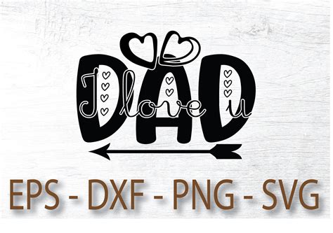 I Love U Dad Graphic By Nahidhasan01999540018 · Creative Fabrica