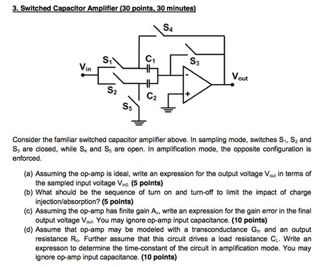 Solved 3 Switched Capacitor Amplifier 30 Points 30
