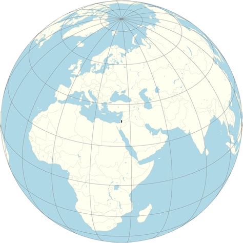 Premium Vector The Orthographic Projection Of The World Map With