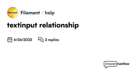 textinput relationship filament