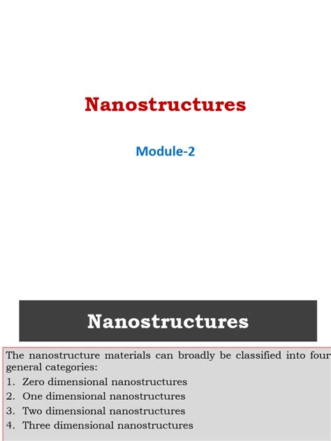5 Module No 2 Nanomaterials Basic Types Of Nanostructures 23 Aug 2023 Download Free Pdf
