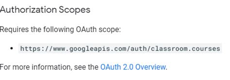 Php How To Create Class Using Google Classroom API Keys Instead Of Auth Consent Screen