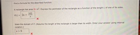 Solved Find A Formula For The Described Function A Chegg