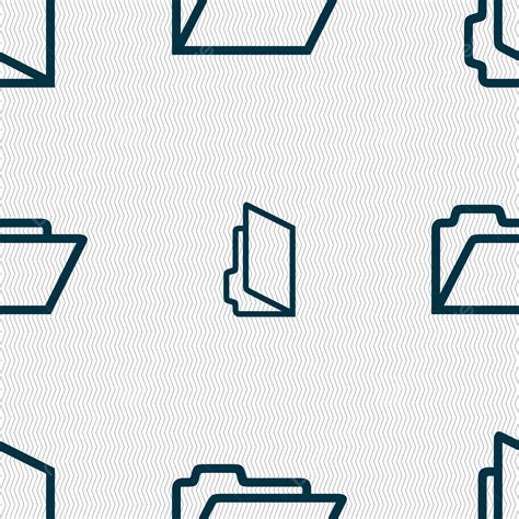 Geometrically Textured Seamless Pattern Featuring Folder Icon Symbols Photo Background And