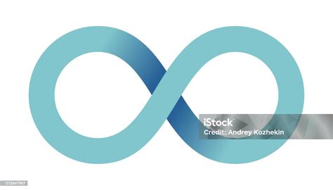 추상 무한 대 기호입니다 그림자와 평면 스타일의 무한대 루프 수학 기호 무한에 대한 스톡 벡터 아트 및 기타 이미지 무한 반복 요소 원형 Istock