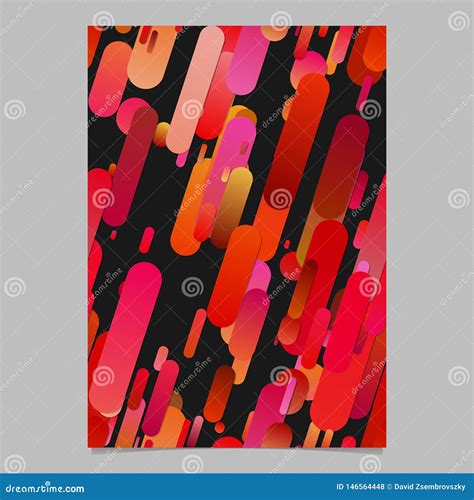 Red Modern Abstract Gradient Rounded Stripe Pattern Brochure Background Stock Vector
