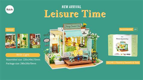 Robotime Flowery Sweets And Teas 3d Diy Miniature Dollhouse House Model