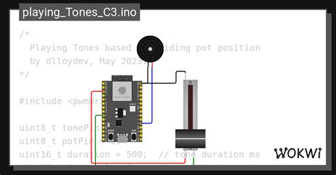 playing tones o wokwi esp32 stm32 arduino simulator
