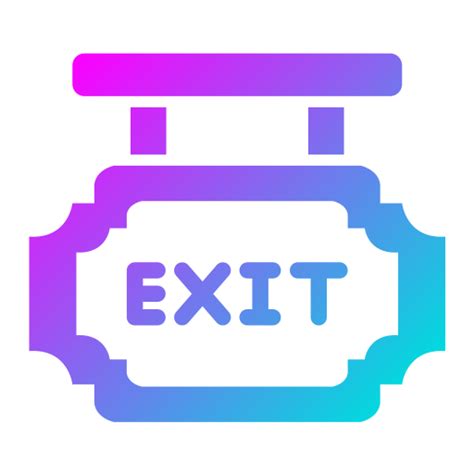 Exit Generic Gradient Fill Icon