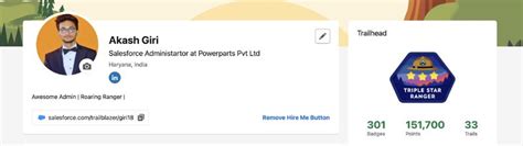 Akash Giri On Linkedin Triplestarranger Salesforcetrailblazer Trailblazercommunity