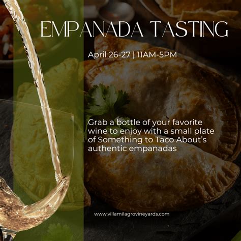Empanada Tasting Garden State Wine Growers Association