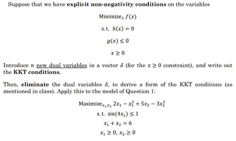 Suppose That We Have Explicit Non Negativity