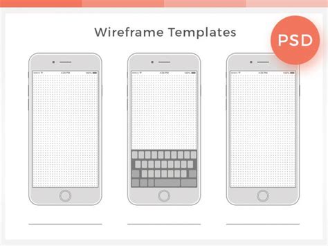 Free Mobile App Wireframe Templates PSDDD Co