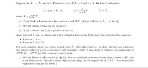 Solved Suppose X1 X2 Xn are i i d Poisson λ with Chegg com