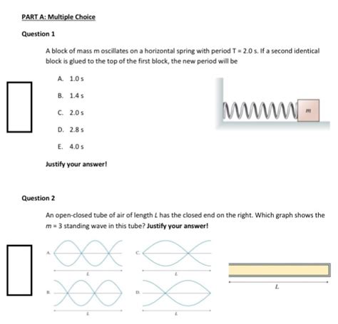 Solved PART A Multiple Choice Question A Block Of Mass M Chegg Com