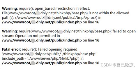 宝塔warning Require Openbasedir Restriction In Effect宝塔win版本warning