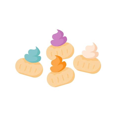 Gem Rose Biscuit Colorful Icing Sugar 23270765 Vector Art At Vecteezy