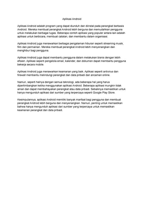 Aplikasi Android Aplikasi Android Aplikasi Android Adalah Program