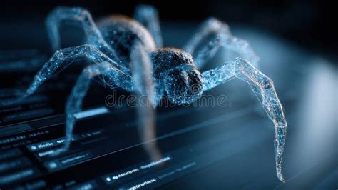 3d Malware Depicted As A Spider Emerging From A Browser Window With A