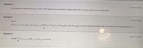 Solved Question Let The Demand Functionfor A Good Be Q Chegg Com