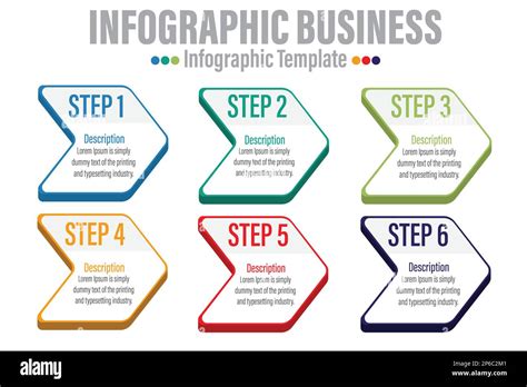 6project 6months 6yearmodern Timeline Diagram With Progress Circle Presentation Vector