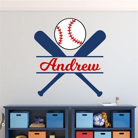 Baseball Name Decals Etsy