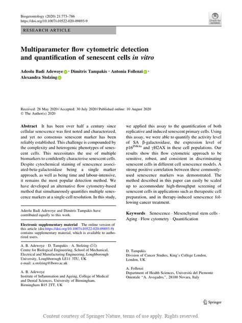 Multiparameter Flow Cytometric Detection And Quant Pdf Flow Cytometry