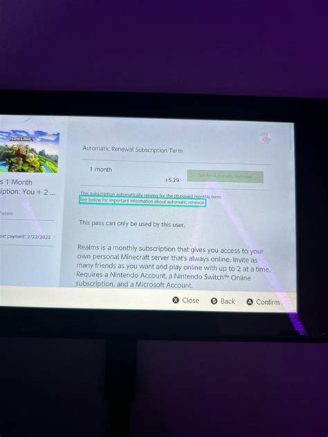 Bedrock On The Switch My Realm Has Expired And My Friend And I Want To Start A New One I Get