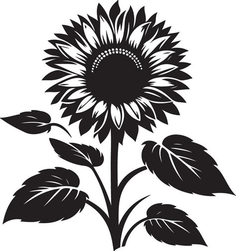 Sunflower Silhouette Illustration 47161847 Vector Art At Vecteezy
