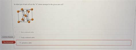 Solved In What Type Of Unit Cell Are The A Atoms Chegg Com