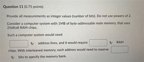 Solved Provide All Measurements As Integer Values Number Of