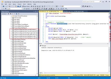 Unit Test 2 Tsqlt