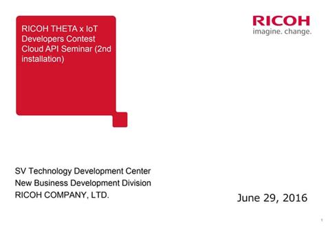 Ricoh Theta X Iot Developers Contest Cloud Api Seminar 2nd