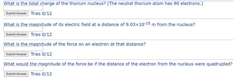Solved What Is The Total Charge Of The Thorium Nucleus The Chegg Com