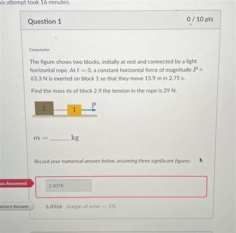 Solved Computation The Figure Shows Two Blocks Initially At