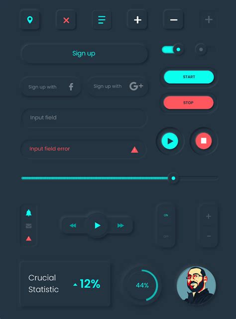 30 Best Neumorphic Design Freebies Ui Kits Code Snippets For