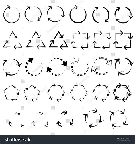 circle arrows icon pictogram refresh reload stock vector royalty free