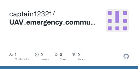 Github Captain12321uavemergencycommunication