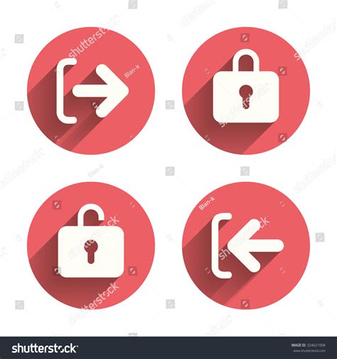 Login Logout Icons Sign Sign Out Stock Vector Royalty Free