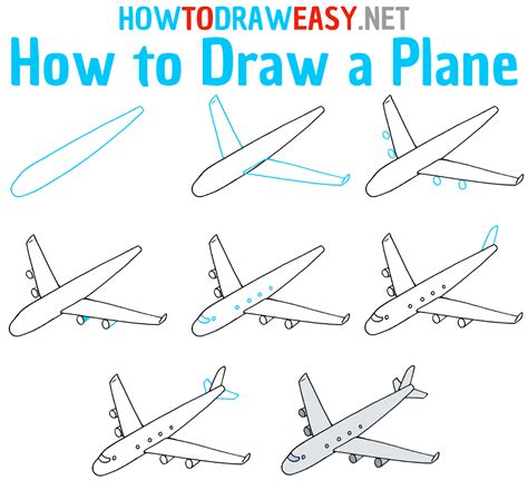 How To Draw A Plane How To Draw Easy
