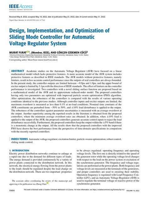 Design Implementation And Optimization Of Sliding Mode Controller For Automatic Voltage