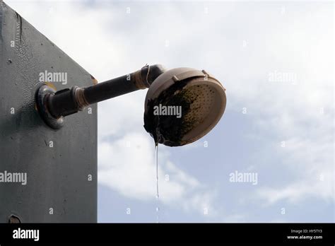 Dirty Shower Beach Shower Stock Photo Alamy
