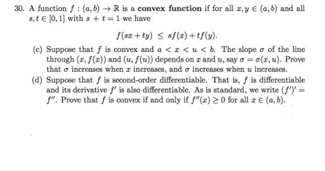 30 a function f a b → r is a convex function if