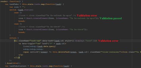 Validation Error With React Js Code Mozilla