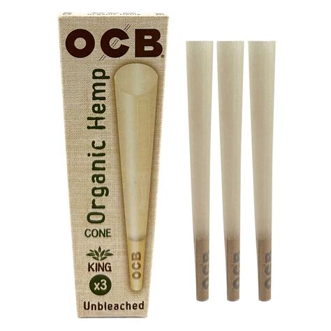 Ocb Organic Hemp Cones King Size 3 Pack Matchboxbros